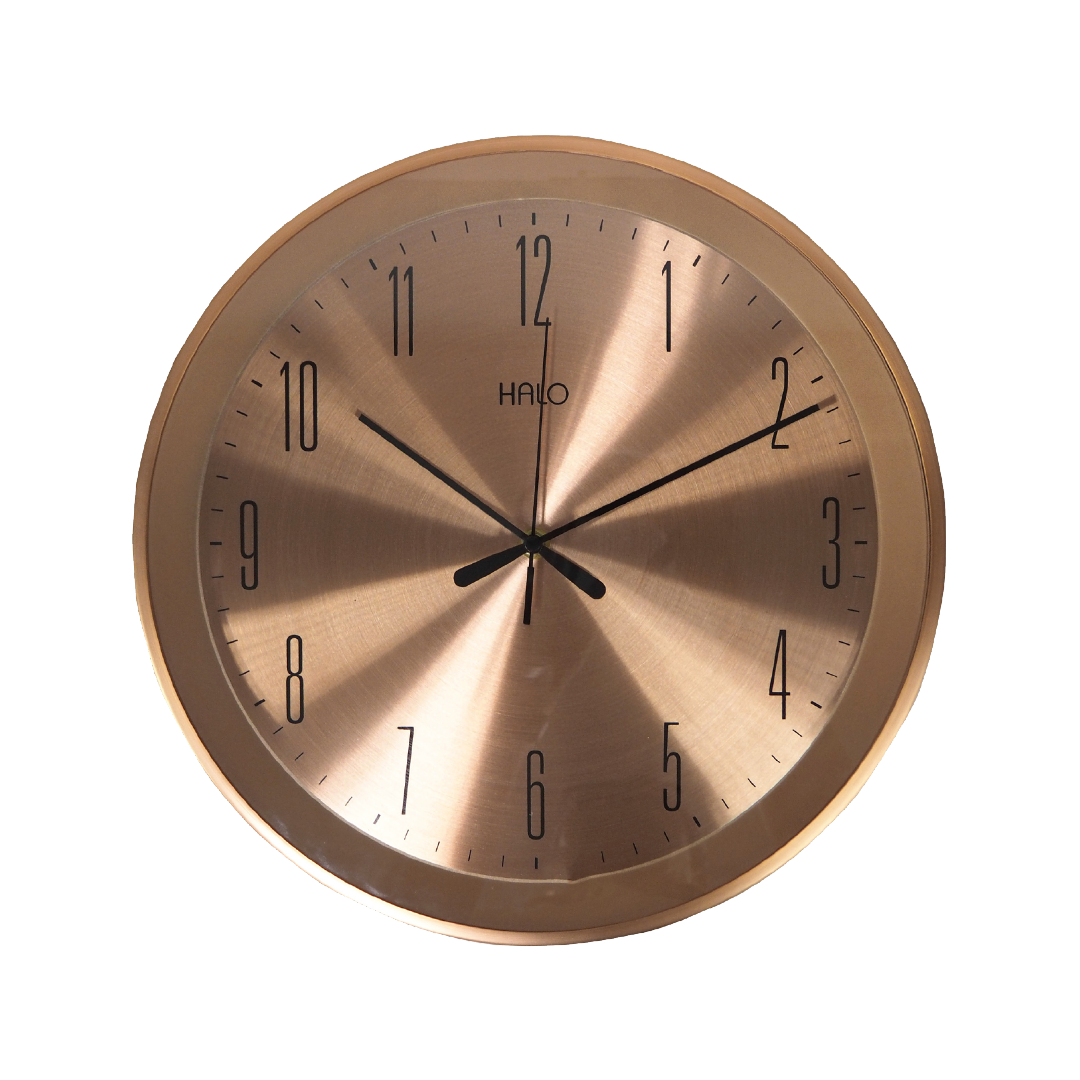 HALO 13" Rose Gold Aluminium Wall Clock – MAJUHOME eStore