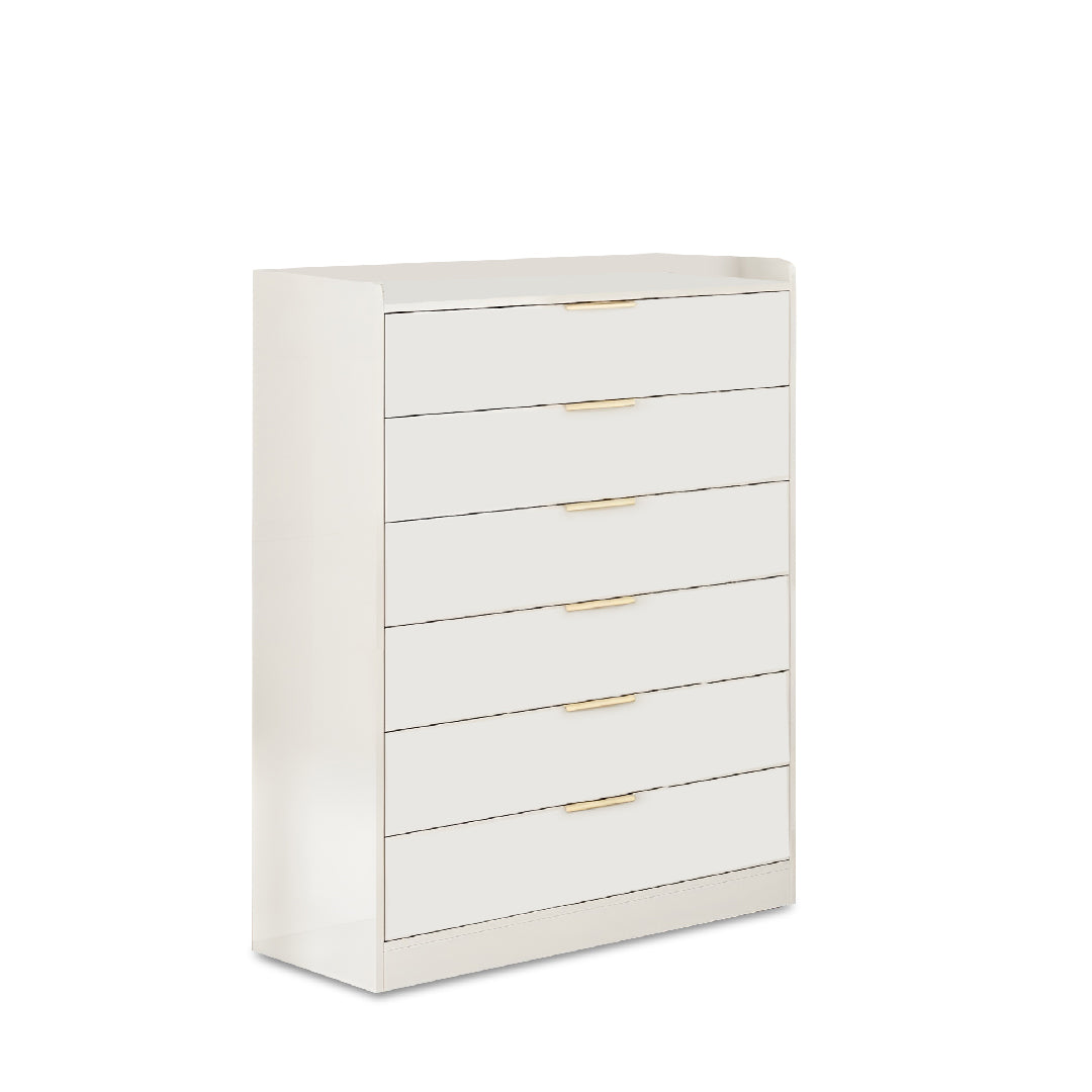 SELMIE 6 Chest Of Drawers Off White – MAJUHOME eStore