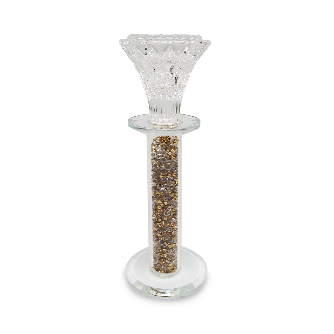 GOLD Diamond Crystal Glass Candle Holder – MAJUHOME eStore